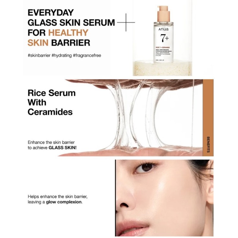 Anua 7 Rice Ceramide Hydrating Barrier Serum 50ml – Moons Beauty